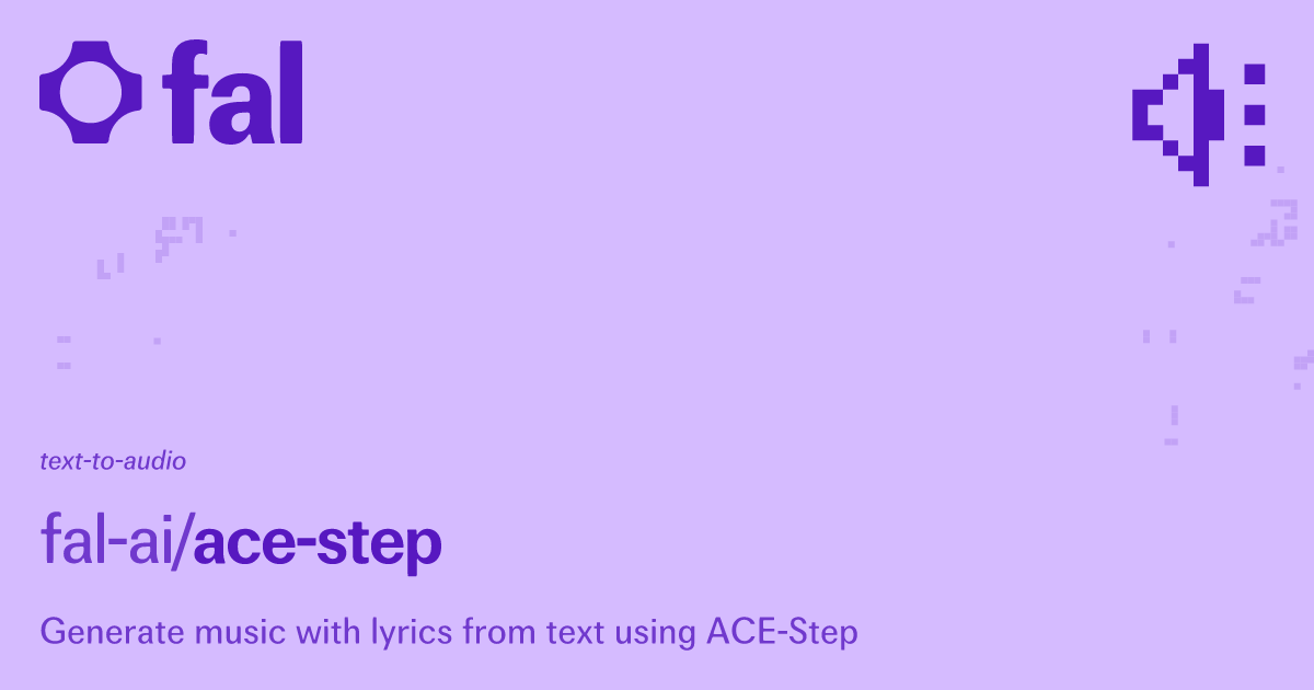 ACE-Step | Text to Audio | fal.ai