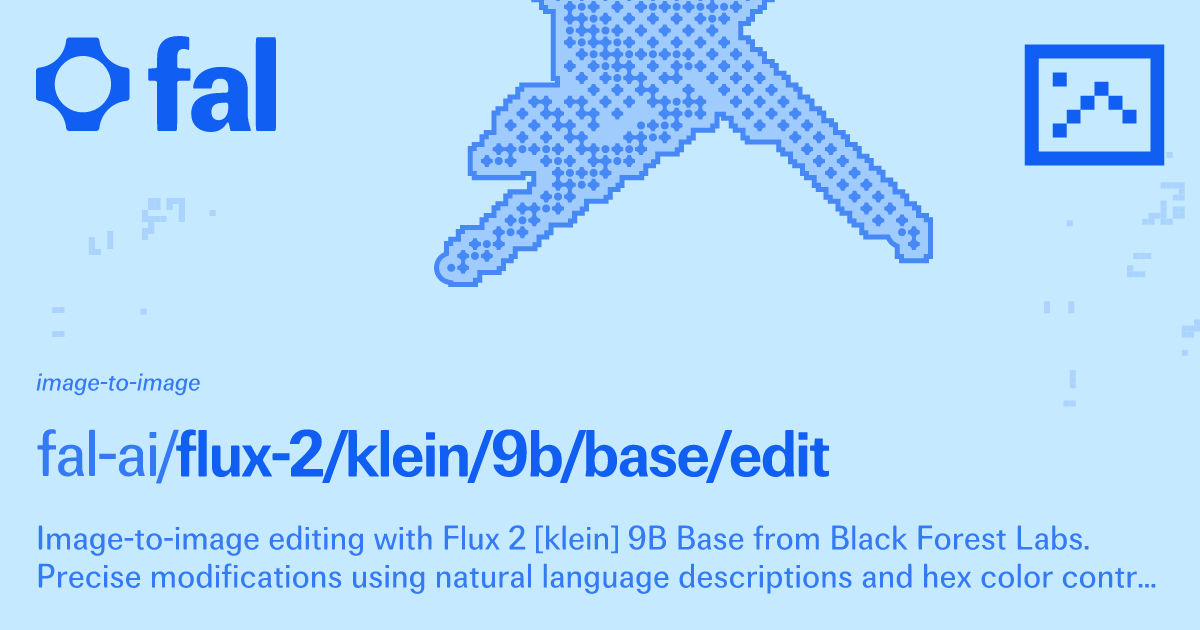 Flux 2 [klein] 9B Base | Image to Image | fal.ai