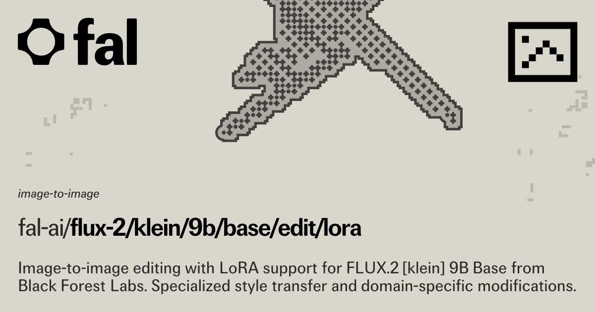 FLUX.2 [klein] 9B Base LoRA | Image to Image | fal.ai