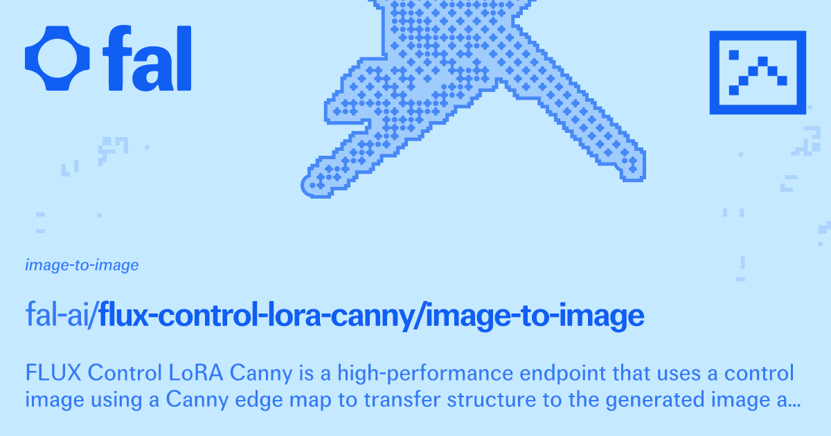 FLUX.1 [dev] Control LoRA Canny | Image to Image | fal.ai
