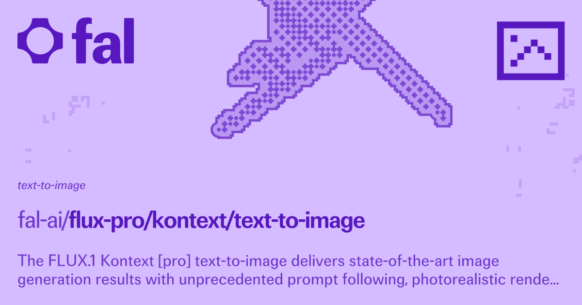 FLUX.1 Kontext [pro] | Text to Image | fal.ai