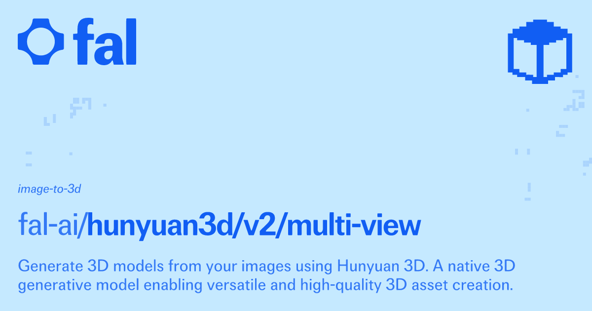 Hunyuan3D | Image to 3D | fal.ai