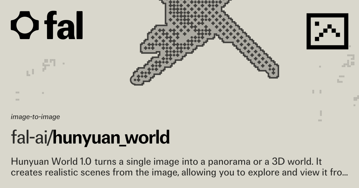 Hunyuan World (Image to Image) API on fal