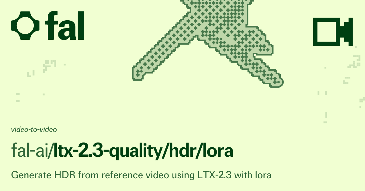 Ltx 2.3 Quality (Video to Video) API on fal