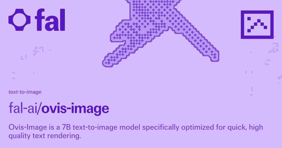 Ovis Image: Fast Text-to-Image AI Generator | fal