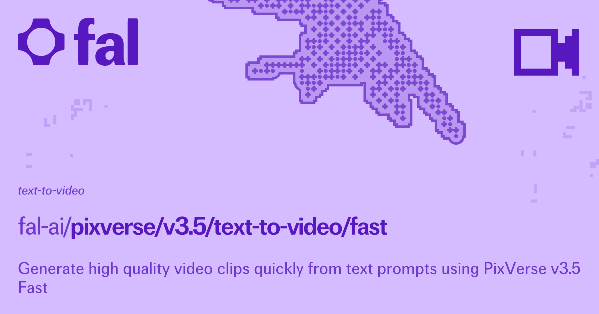 PixVerse v3.5 Fast | Text to Video | fal.ai