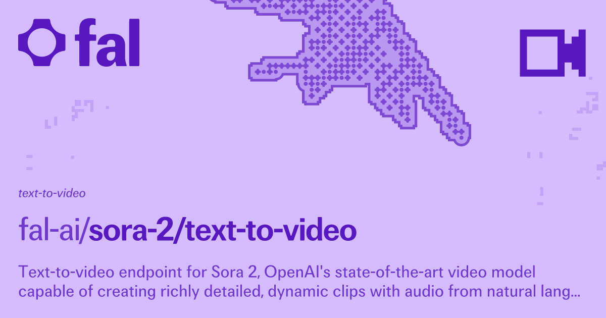 Sora 2 | Text to Video | fal.ai