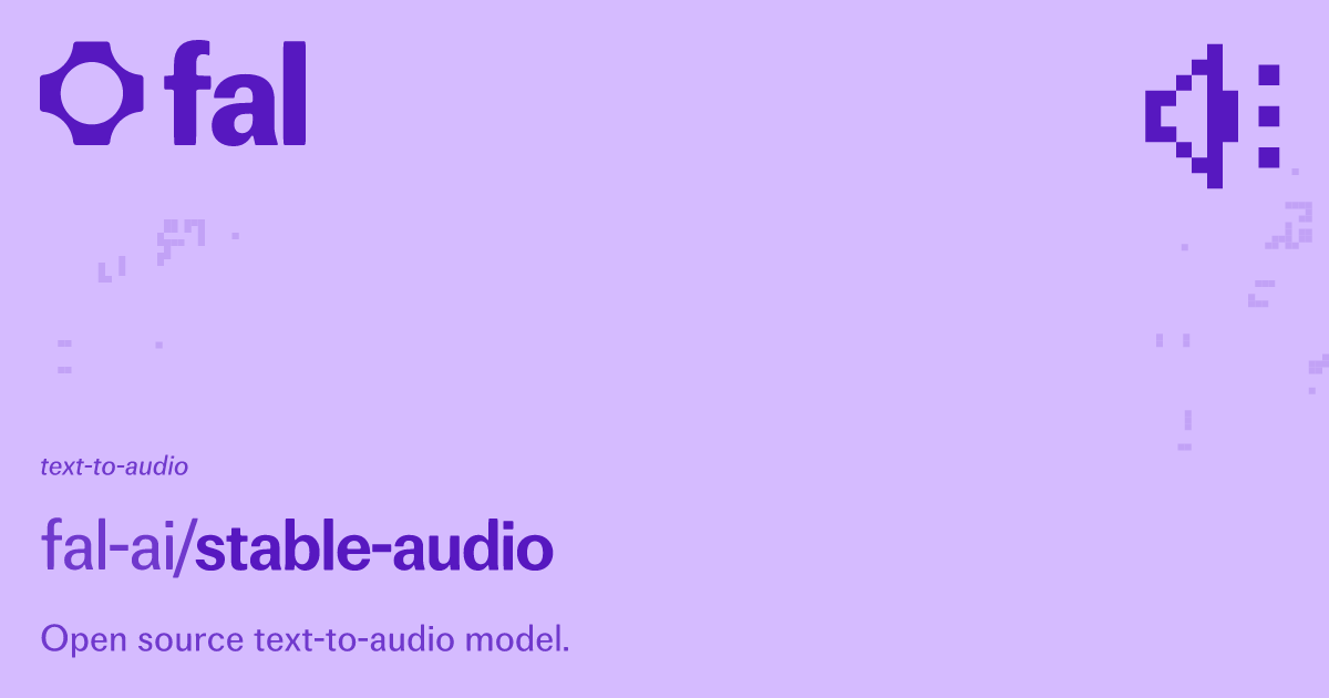 Stable Audio Open | Text to Audio | fal.ai