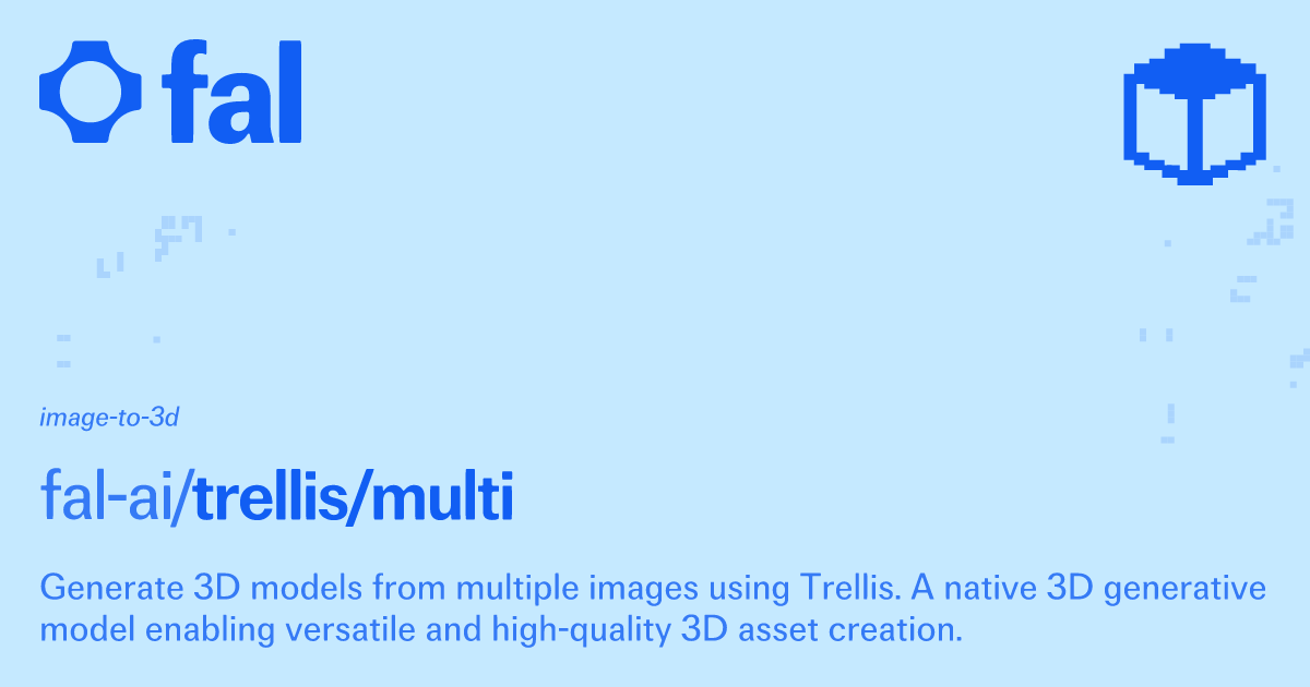 Trellis | Image to 3D | fal.ai