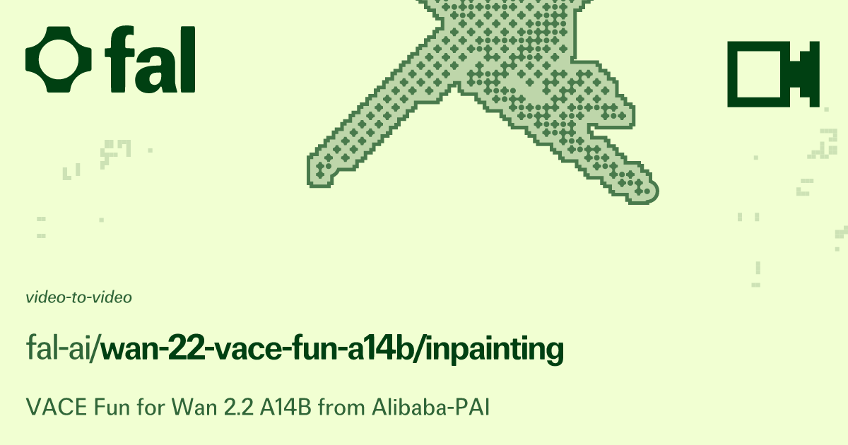 Wan 2.2 VACE Fun A14B | Video to Video | fal.ai