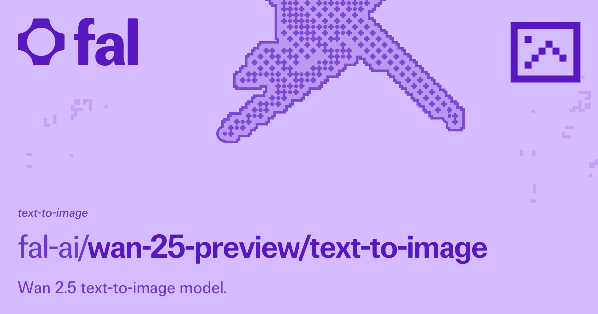 Wan 2.5 Text to Image | Text to Image | fal.ai