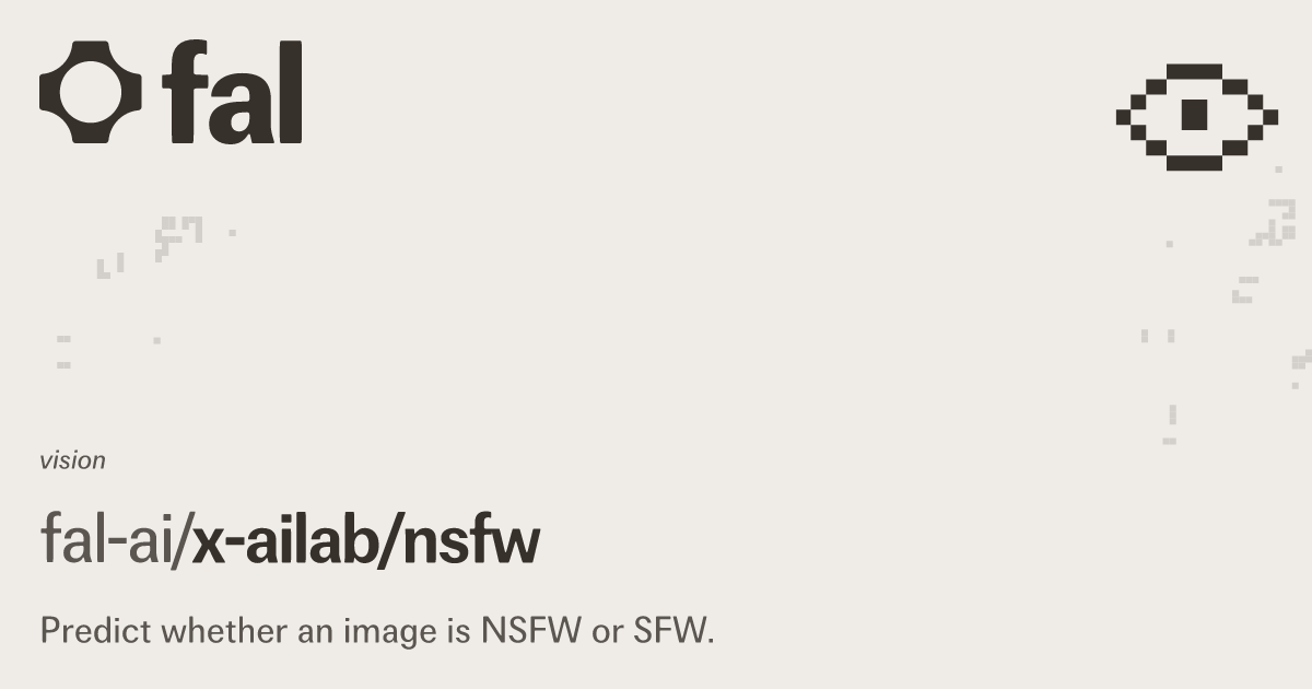 NSFW Checker | Vision | fal.ai