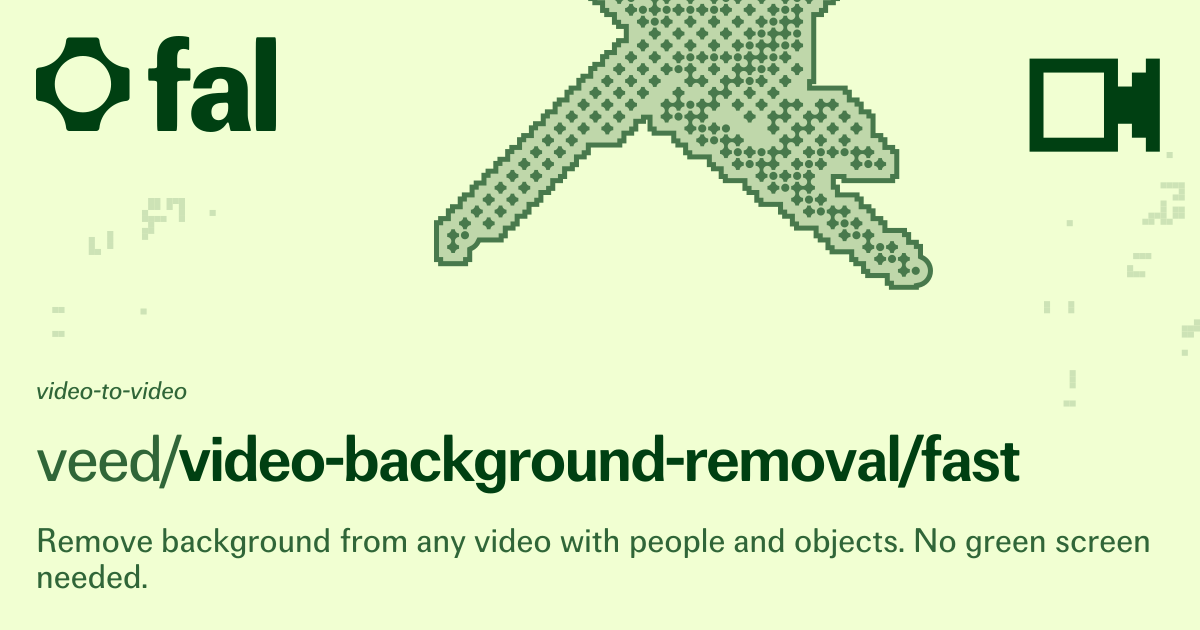 Veed Video Background Removal (fast): AI Video Editor | fal